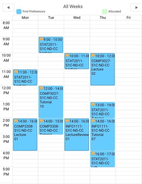 Rate My Timetable R Usyd