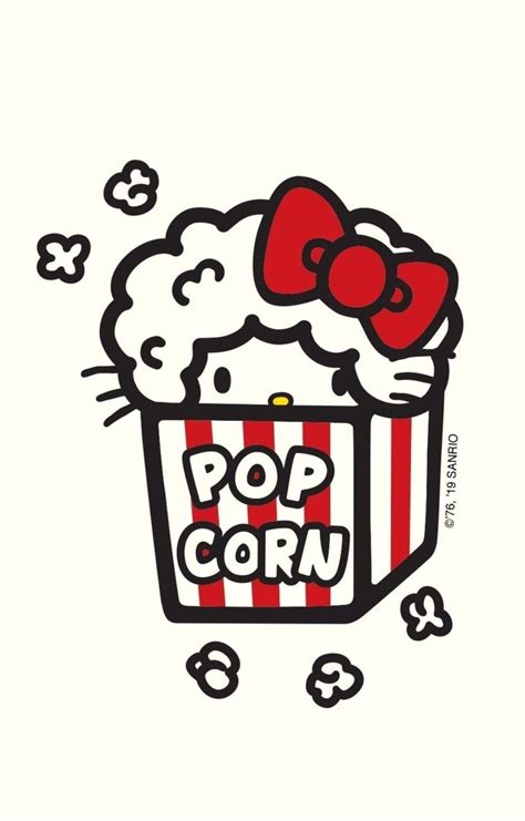 Pop Corn Kitty Şirin çizim Çıkartma 3d Kartlar