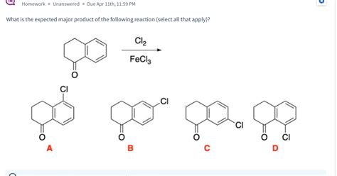 Solved What Is The Expected Major Product Of The Following