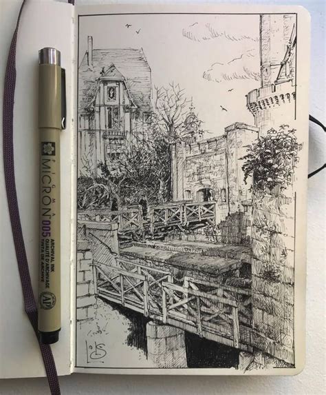 Architecture Ink Drawing Ink Sketch Pencil Sketch Sketch Book