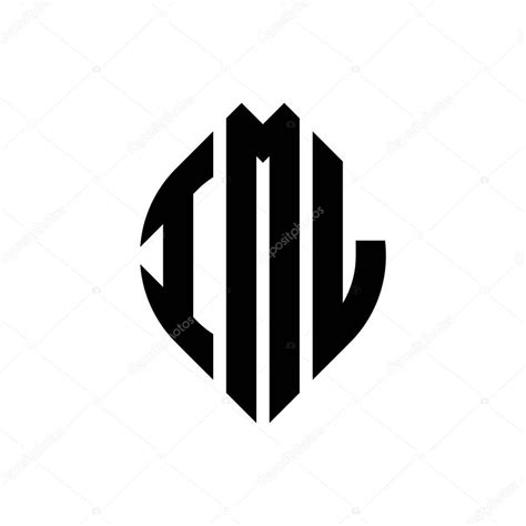 Diseño De Logotipo De Letra De Círculo Iml Con Forma De Círculo Y Elipse Elipse Letras Iml Con