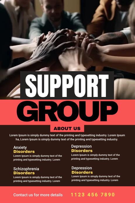 Support Group Poster Template Postermywall
