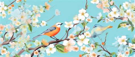 Premium Photo Spring Pattern Background