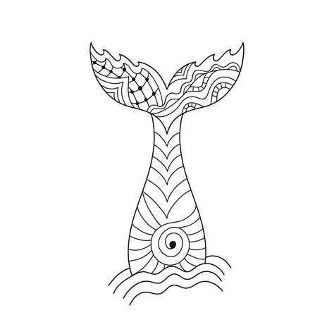Mermaid Tail Coloring Pages Coloring Nation