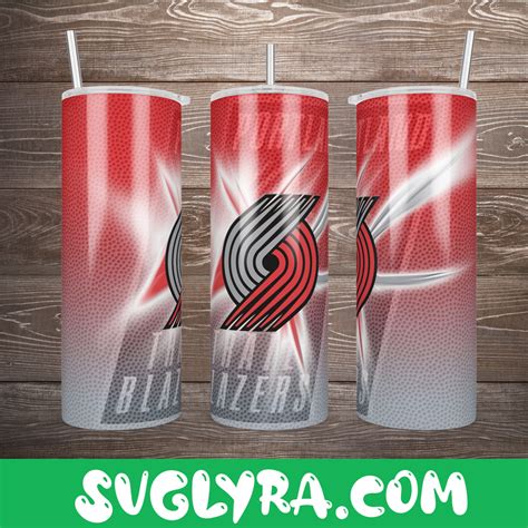 Portland Trail Blazers Tumbler Wrap 20oz Skinny Straight Nba Tumbler