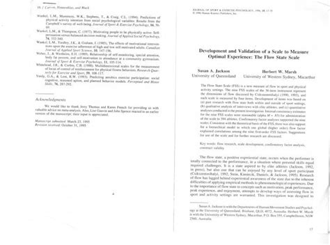 Pdf Flow State Scale Dokumentips