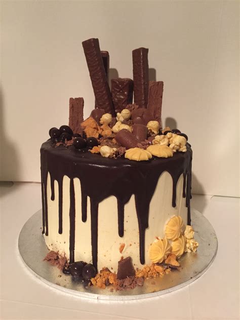 Chocolate Mud Cake With Caramel Buttercream Dark Chocolate Drizzle