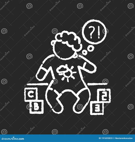 Developmental Delay Linear Icon Cartoon Vector 191905677