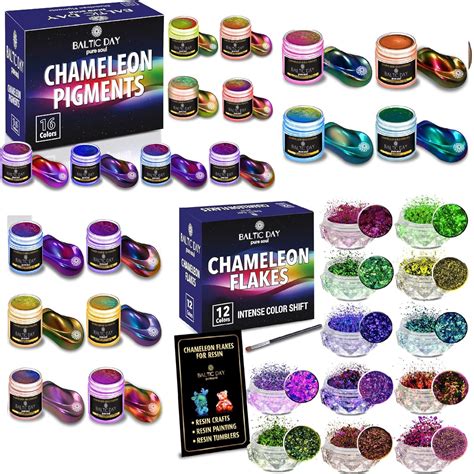 Chameleon Flakes And Chameleon Mica Powders Set Chameleon