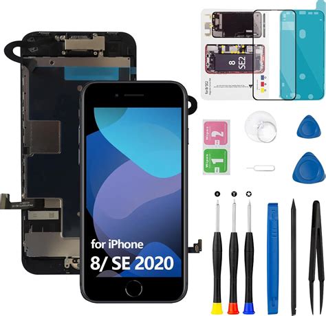For Iphone 8 Se 2020 2nd Screen Replacement Kit With Home Button Earpiece Speaker