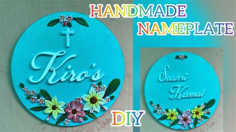 How To Make Handmade Name Plate Ii Diy Name Plate Ii Name Plate Making At Home Ii Diy Home Decor