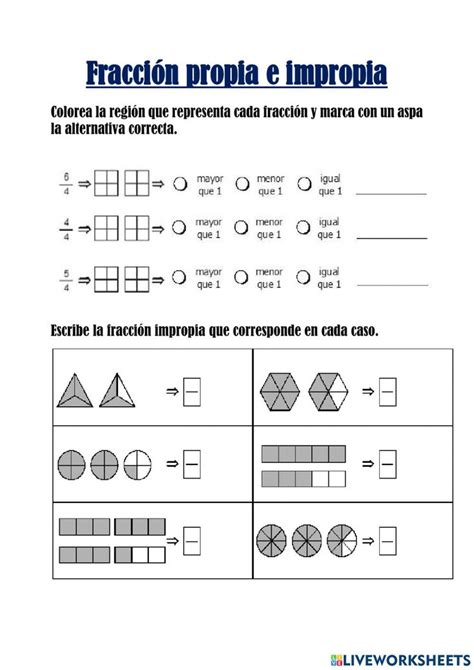 Fracciones Propias E Impropias En Primaria Ejemplos De 43 Off