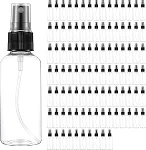 Aozuo 100 Pcs 2 Oz Plastic Mini Spray Bottles 60 Ml Small