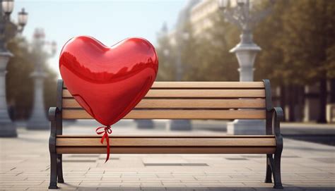 Premium Ai Image A 3d Concept Of A Heartshaped Balloon Gently Tied To