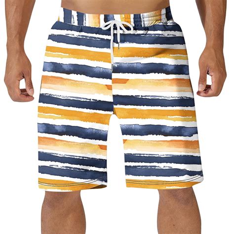 Brgzlk Plus Size Swim Trunks For Men Elastic Waist Drawstring Quick