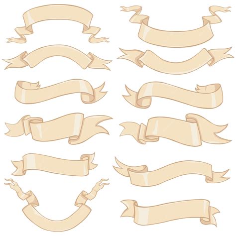 Premium Vector Vector Set Of Cartoon Ribbons