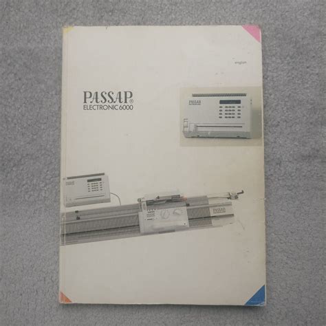 Passap E6000 Instructions Manual Knit Machine Parts Ltd