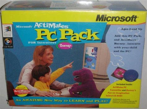 Barney Dinosaur Microsoft Actimates Pc Pack Interactive Pc Cd Rom 1787201203
