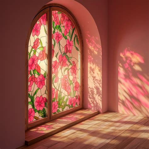 Elegant Window Design Feature Stained Glass Window In A Room Stained
