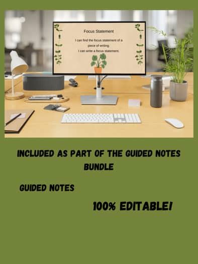 Thesis Statement And Main Idea Guided Notes Tpt