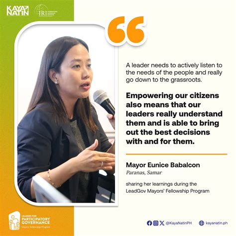 Paranas Samar Mayor Eunice Babalcon Recounts Her Learnings During The Leadgov Program A