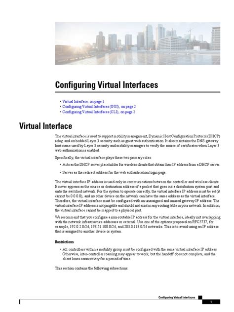 M Configuring Virtual Interfaces Pdf Computer Network Ip Address