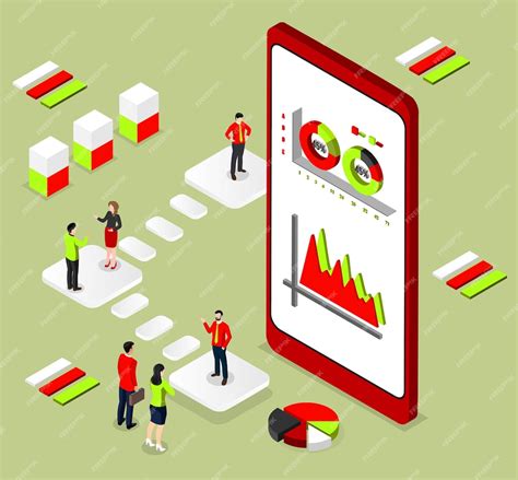 Premium Vector Business Analysis Process Working With Big Database On