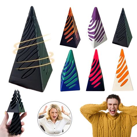 End Impossible Pyramid Passthrough Sculpture 3d Printed Spiral Cone Toy
