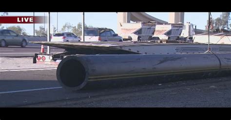 I 10 Re Opens At Loop 101 After Semi Loses Load Of Pipes Fox 10 Phoenix