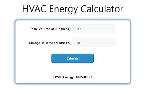 Hvac Energy Calculator Savvy Calculator