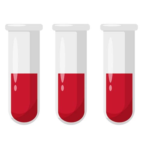 Vecteur Sang Analyse Tube à Essai Illustration Médicale Vecteur élément