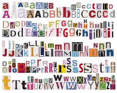 Alfabeto Del Periódico Con Las Letras Y Los Números Imagen De Archivo