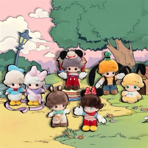 สั่งซื้อผ่านไลฟ์ลด100 แบบสุ่ม Dimoo X Disney Vinyl Plush Keychain Blind Box พวงกุญแจ