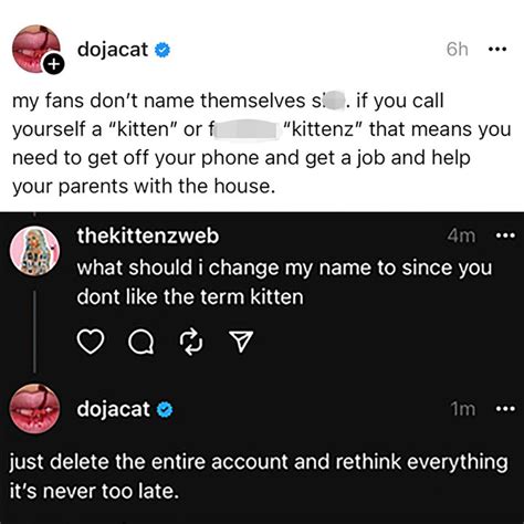 Doja Cat Fumes At Fans For Naming Her Fanbase Kittenz Hot Lifestyle