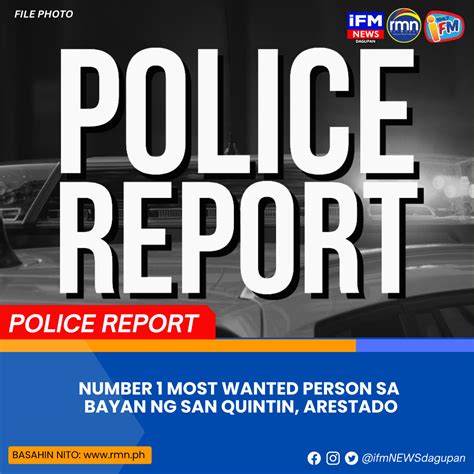 Number 1 Most Wanted Person Sa Bayan Ng San Quintin Arestado Rmn