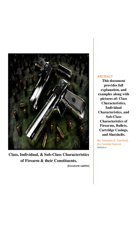 Pdf Class Characteristics Individual Characteristics And Sub Class Characteristics Of Firearms