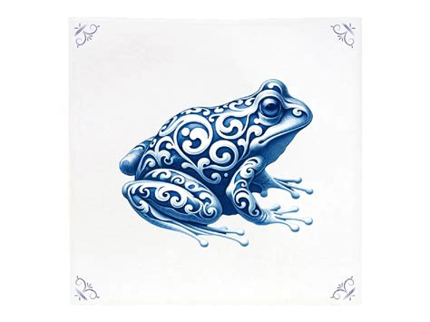 Frog Tile Delft Blue Kitchen Tile Bathroom Tile Wall Art Kitchen