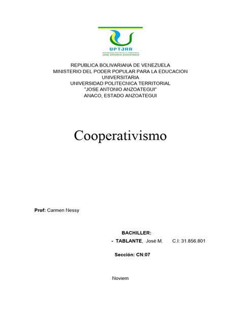 Portada De Trabajo Pdf Venezuela