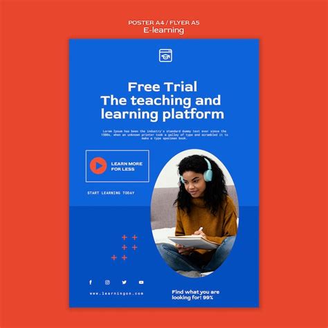 Online Learning Flyer Psd High Quality Free Psd Templates For Download Freepik
