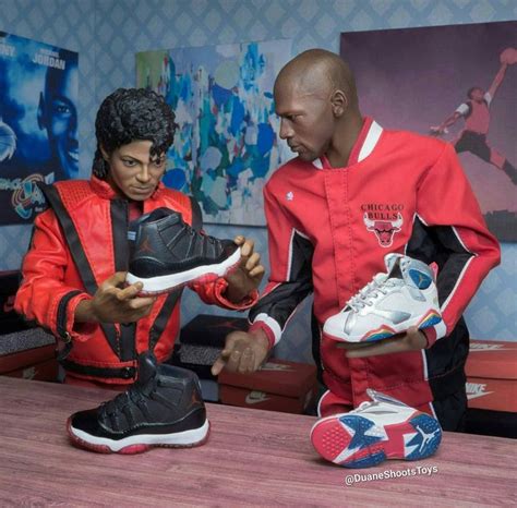 Michael Jackson And Michael Jordan With Sneakers Michael Jordan