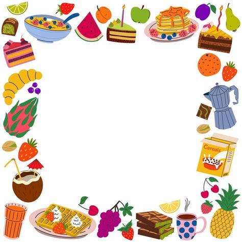 Healthy Food Border Vector Art Icons And Graphics For Free Download