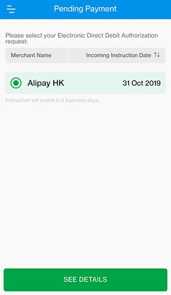 Electronic Direct Debit Authorization Standard Chartered Hk