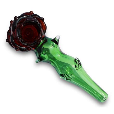 Glass Pipe Hand Pipe Rose Flower Pipe