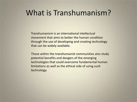 Ciu211transhumanism Ppt