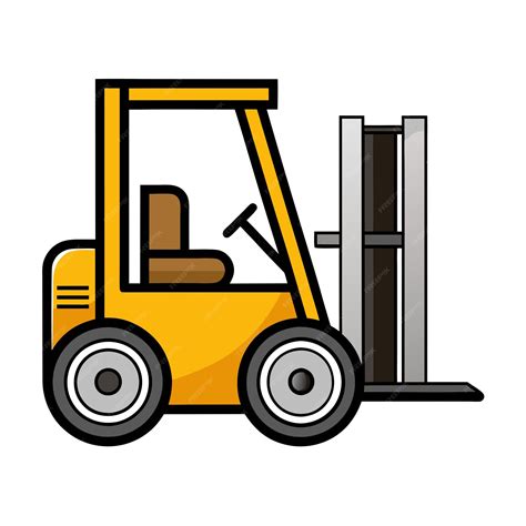 Forklift Clip Art And Vector Design With A White Background Premium