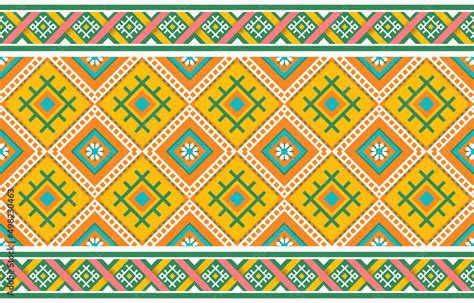 Gemothic Ethnic Seamless Pattern Traditional Original Ikat Degisn For
