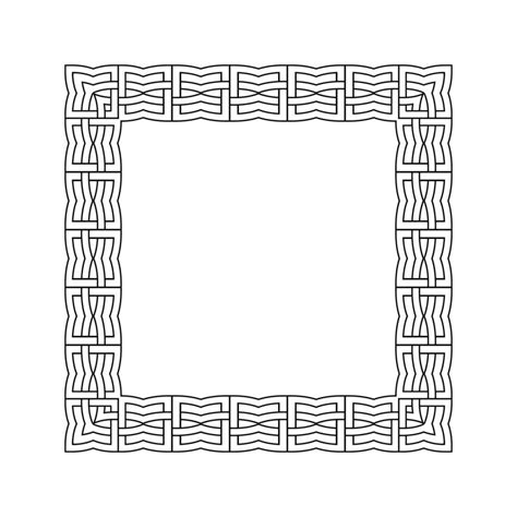 Ornamental Geometric Square Border Pattern Design With Symmetrical Shapes 48003863 Vector Art At