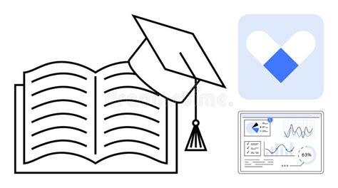 Education And Data Analytics Integration Concept With Open Book