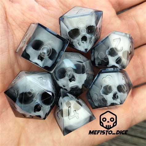 Best 13 Dnd Dice Skull Set White For Dungeons And Dragons On