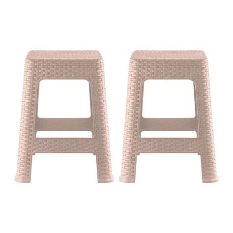 Heart Home Plastic Sitting Stool For Bedroom Kitchen Living Room